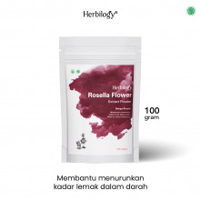 Herbilogy Rosella Flower (Bunga Rosela) Extract Powder - 100gr | Herbilogy
